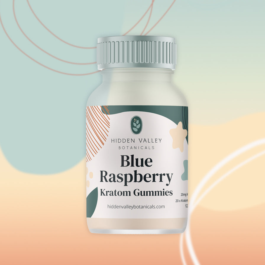 Blue Raspberry Broad Spectrum Kratom Gummies – Hidden Valley Botanicals